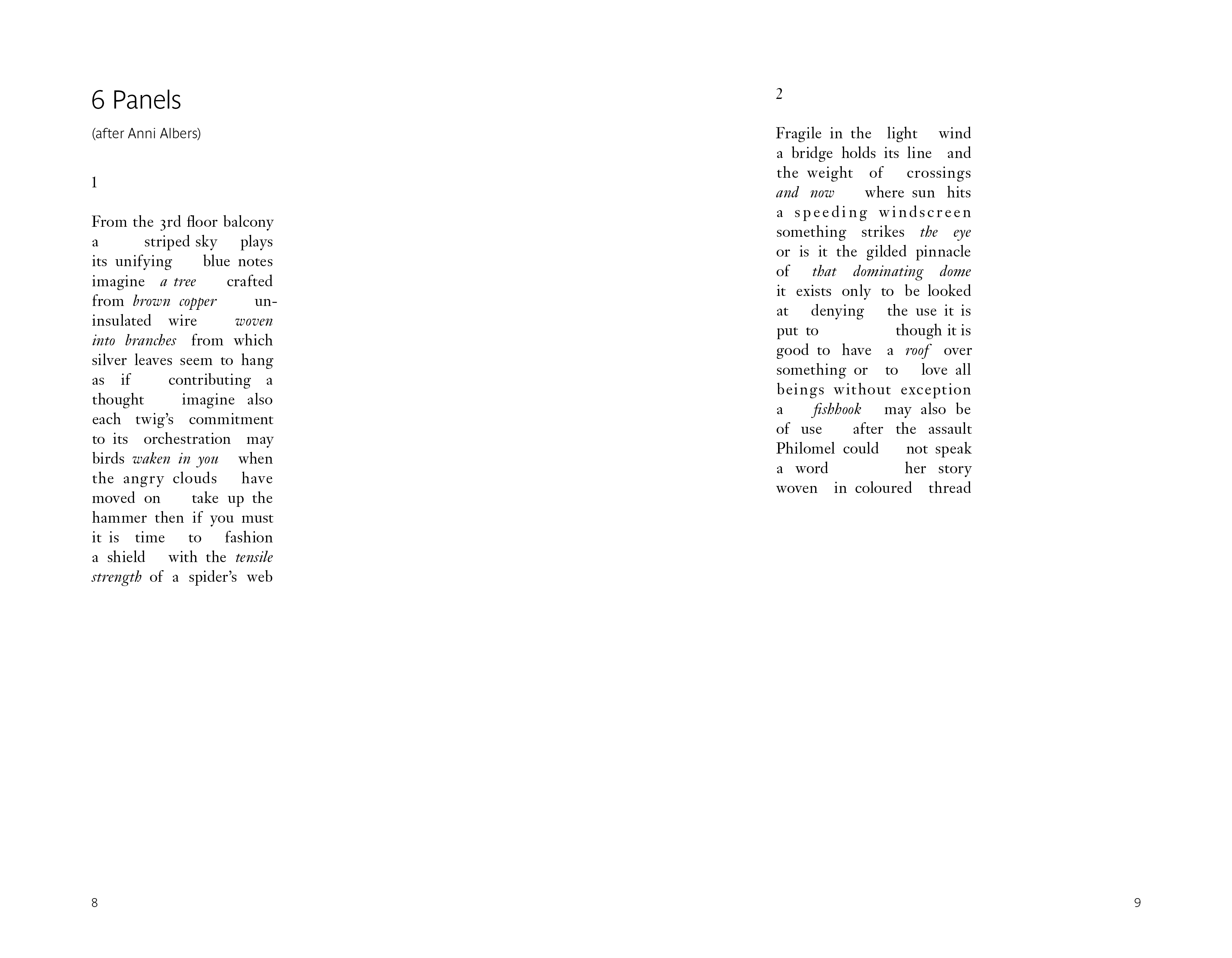 Discoveries pp 8 9 – Two Rivers Press